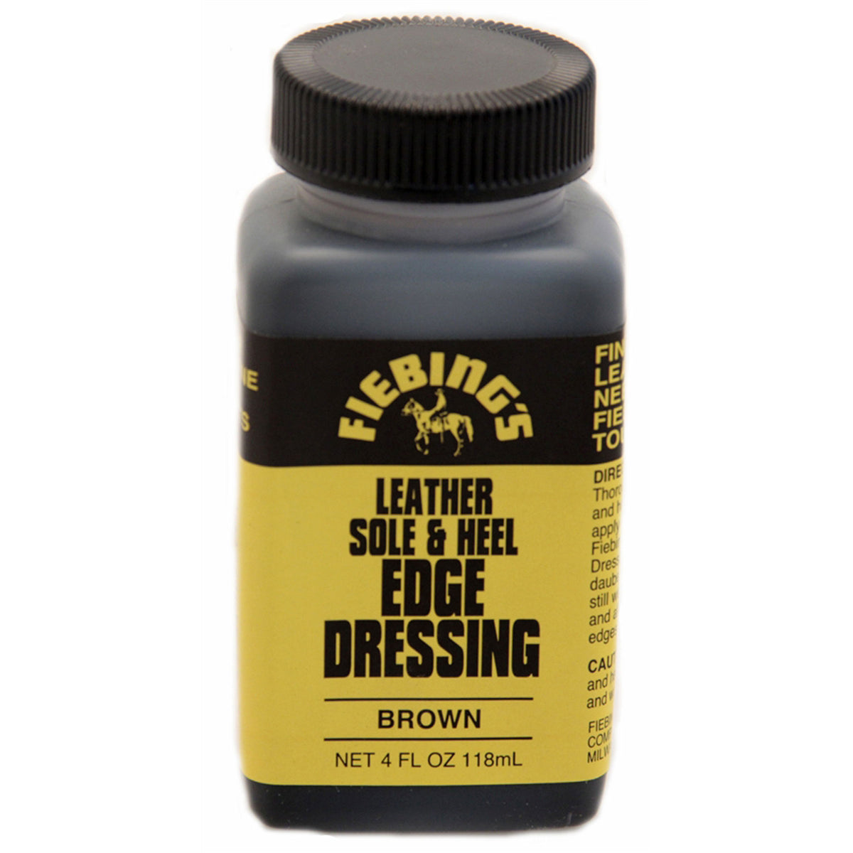 Fiebings Sole And Heel Edge Dressing 4 Ounce Bottle - Black and Brown ...