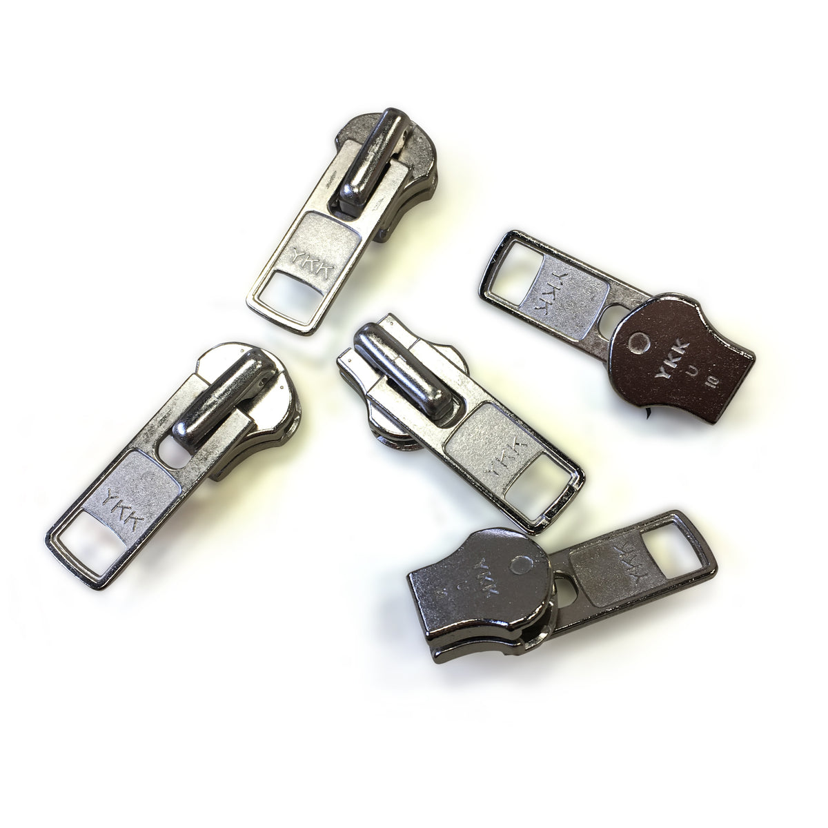 #10 YKK Metal Short Tab Slider Nickel 5 Pack| Zelikovitz.com