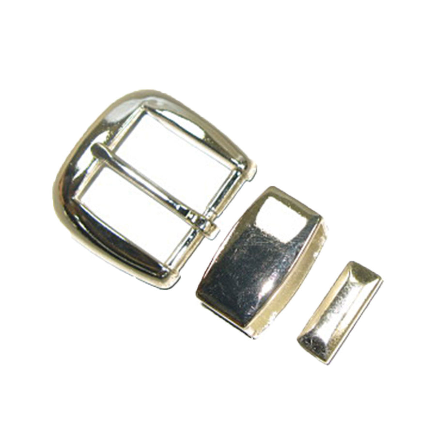 1" (25 mm) Simple Silver Buckle Set| Zelikovitz.com