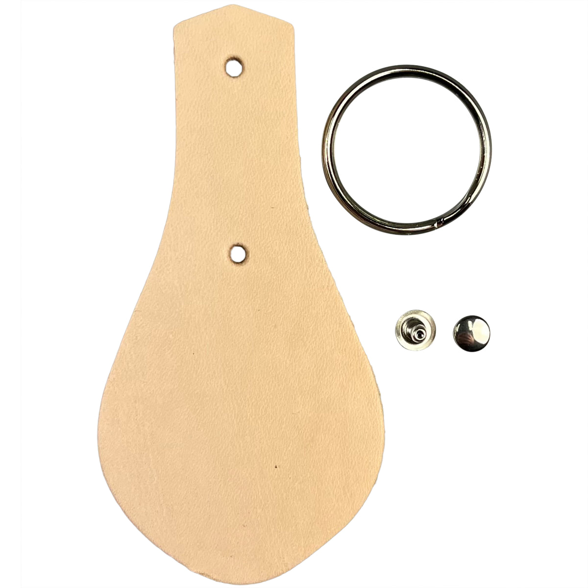 Key Fob Kit - Vegetable Tanned Tooling Leather with Key Ring and Rivet ...