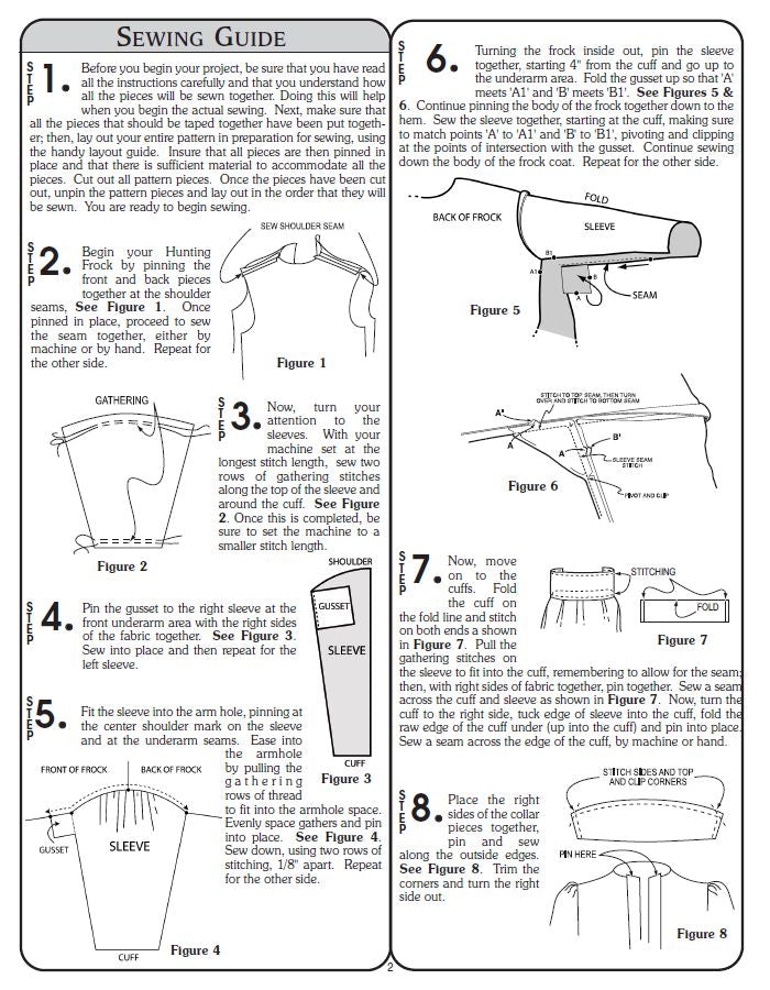 Riflemans Hunting Frock Pattern| Zelikovitz.com