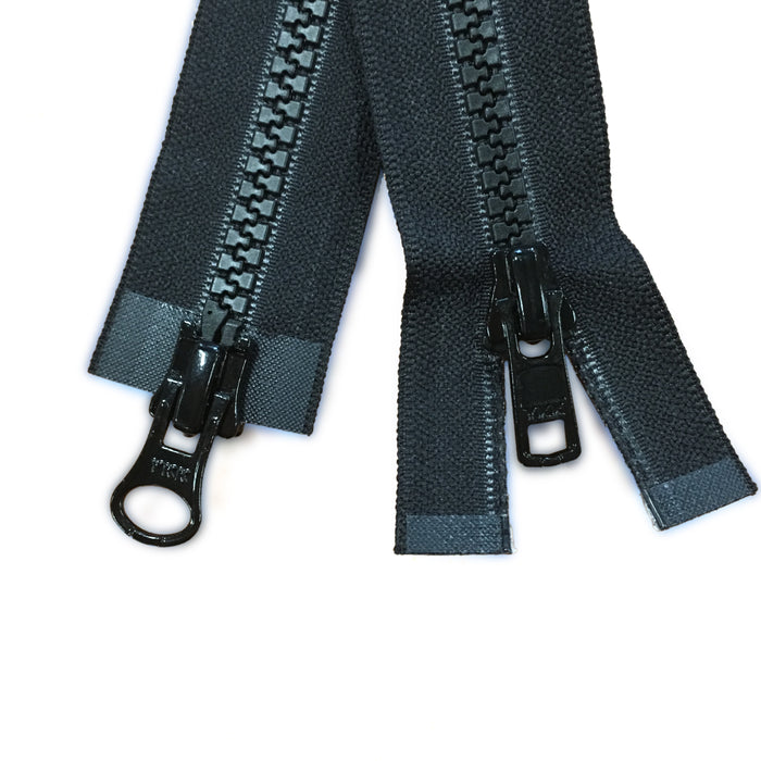 10VS 34" YKK Vislon 2-Way Open Zipper - Black| Zelikovitz.com