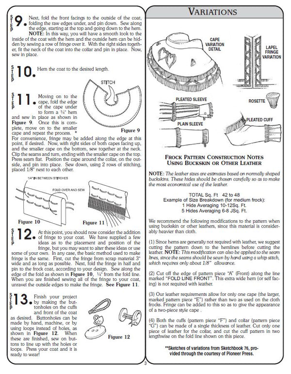 Riflemans Hunting Frock Pattern| Zelikovitz.com